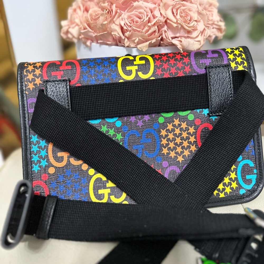 Gucci Gg Supreme Monogram Psychedelic Slim Belt Bag B… - Gem